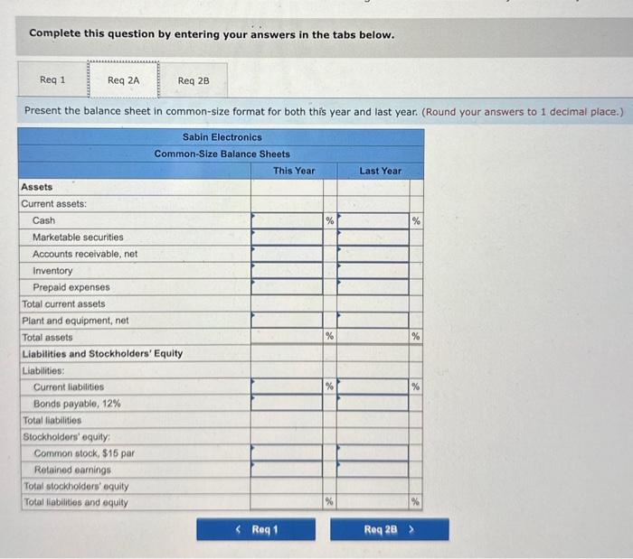Solved Problem 16-18 (Algo) Common-Size Statements and | Chegg.com