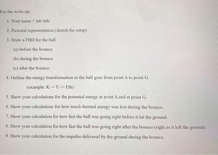 Solved Consider the following setup of a bouncing ball | Chegg.com