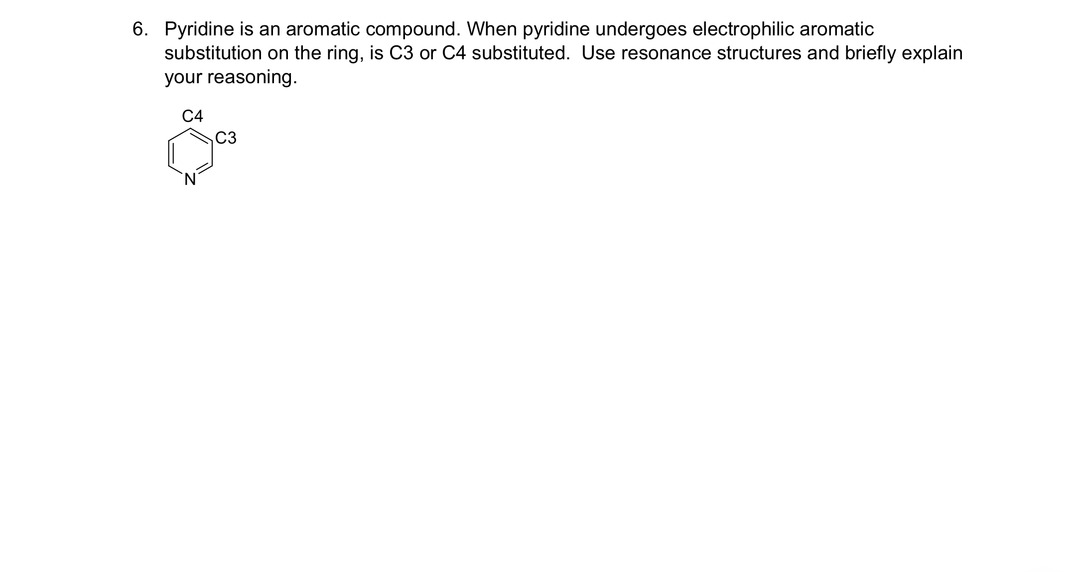 Pyridine is an aromatic compound. When pyridine | Chegg.com