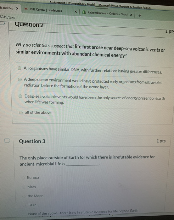 Solved Assignment 6 ICompatibility Model - Microsoft Word | Chegg.com