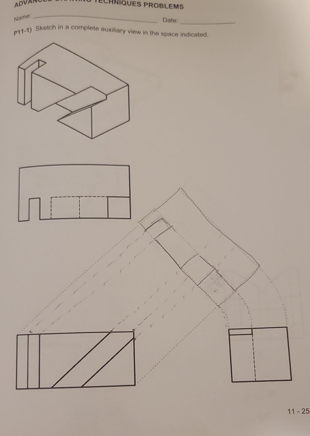 Solved Name: Date: p11-1) Sketch in a complete auxiliary | Chegg.com