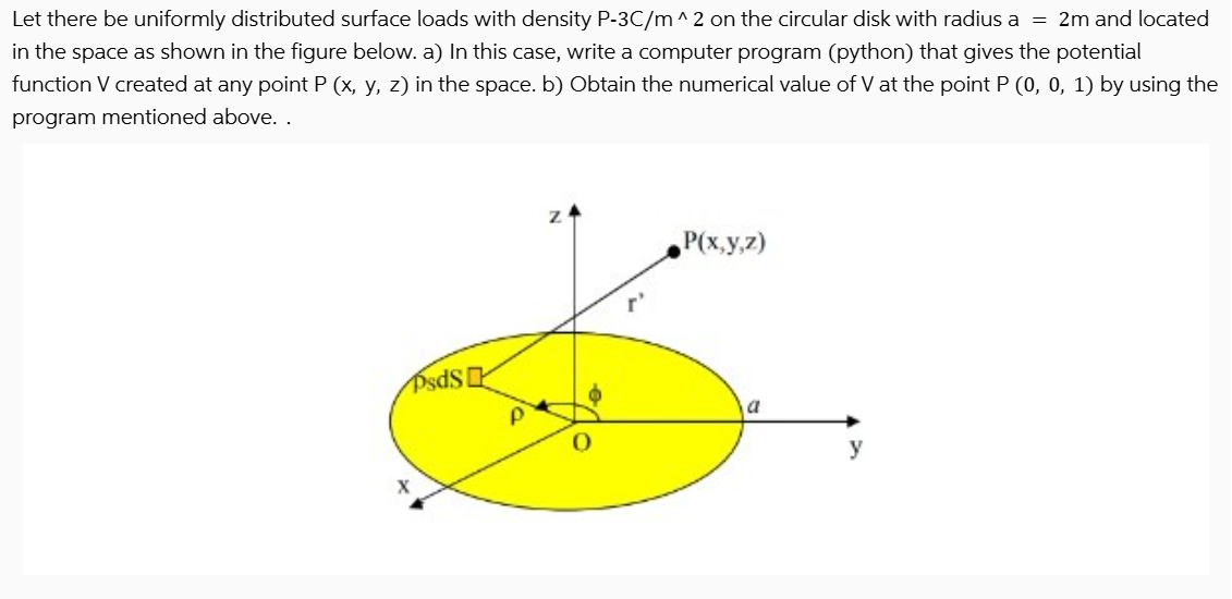 Solved Let there be uniformly distributed surface loads with | Chegg.com
