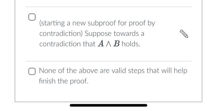 Solved (starting a new subproof for proof by contradiction) | Chegg.com