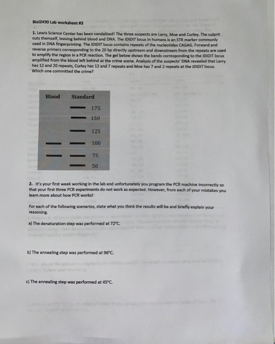 Solved Biol2490 Lab worksheet 13 1. Lewis Science Center has | Chegg.com