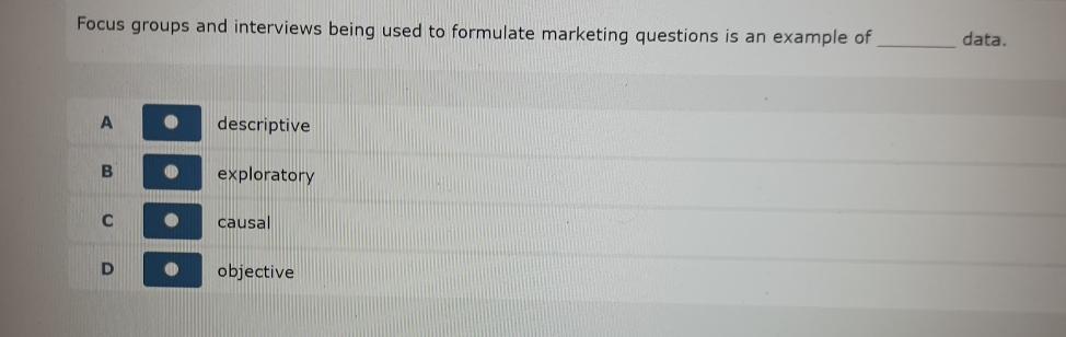 Solved Focus groups and interviews being used to formulate | Chegg.com