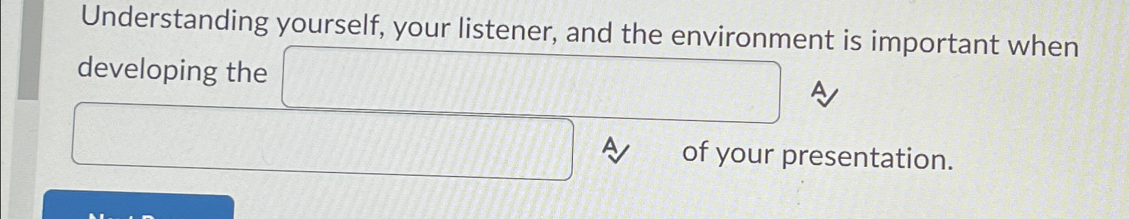 Solved Understanding yourself, your listener, and the | Chegg.com