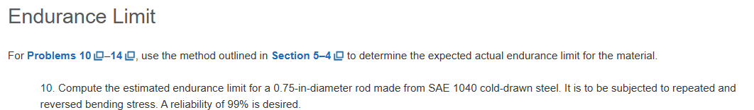 Solved Endurance Limit For Problems \( 10-14 \), ﻿use the | Chegg.com