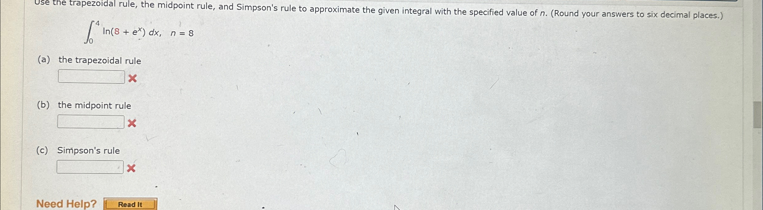 Solved Use the trapezoidal rule, the midpoint rule, and | Chegg.com