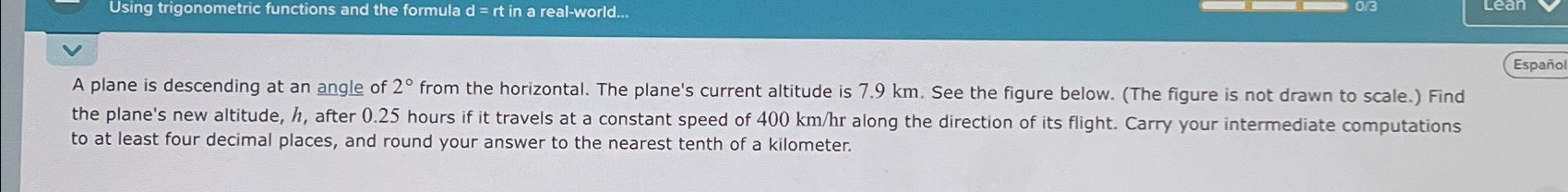 Solved Using trigonometric functions and the formula d=rt | Chegg.com