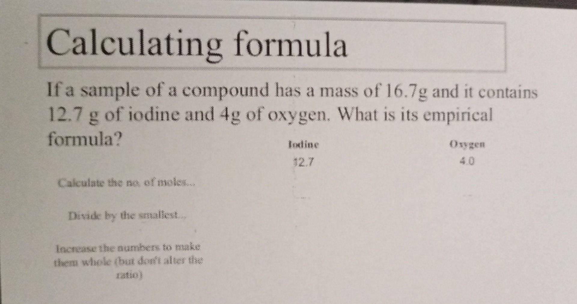 Solved If a sample of a compound has a mass of 16.7 g and it | Chegg.com