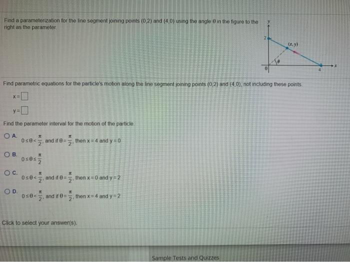 Solved Find a parameterization for the line segment joining | Chegg.com