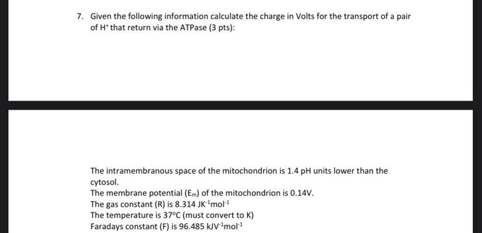 Solved 7. Given the following information calculate the | Chegg.com