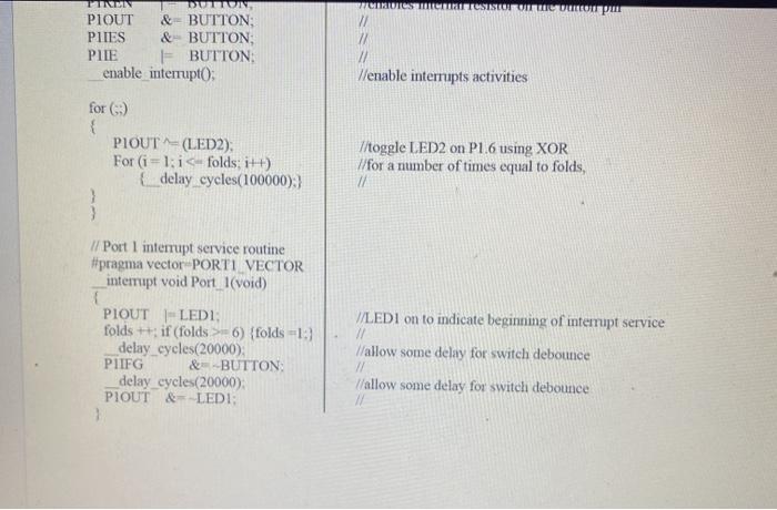 Solved Problem 4 [20] For the following MSP430 C program, | Chegg.com