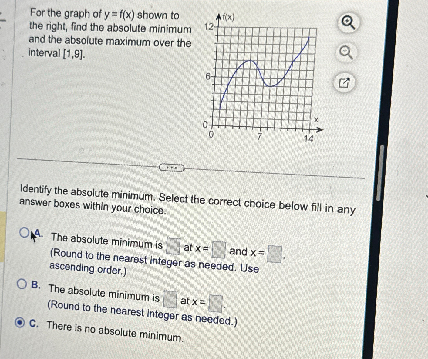 Solved 8.8For the graph of y=f(x) ﻿shown to the right, find | Chegg.com