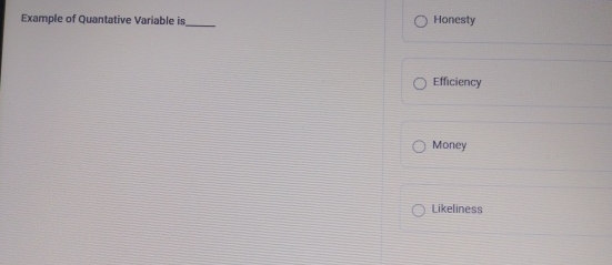 Solved Example of Quantative Variable | Chegg.com