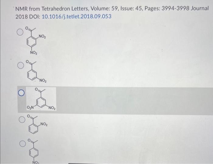 The nitration of acetophenone produces a product with | Chegg.com