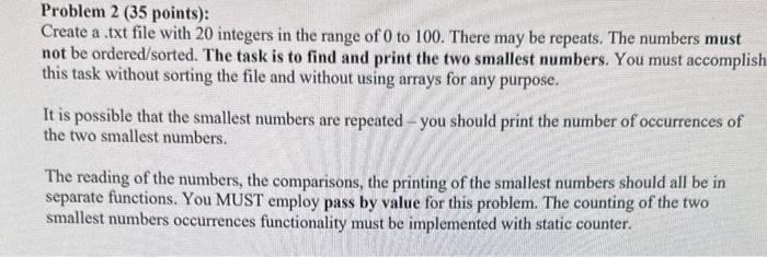 Solved Problem 1 ( 33 points): Write a complete program in C | Chegg.com
