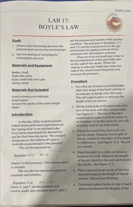 Solved Silicon Valley Lab 17: Boyle's Law. I was confused on | Chegg.com