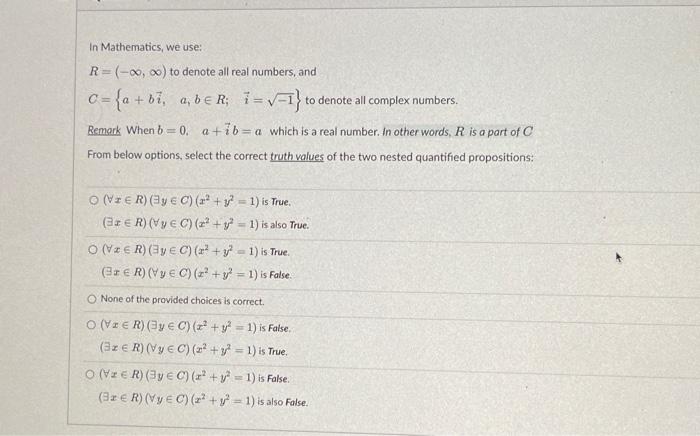 Solved R=(−∞,∞) to denote all real numbers, | Chegg.com