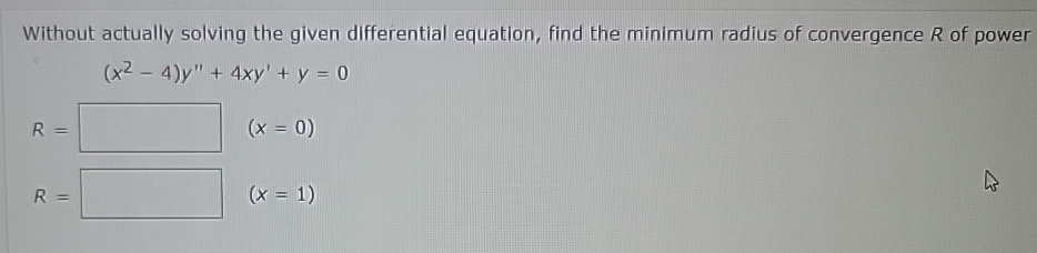 Without actually solving the given differential | Chegg.com