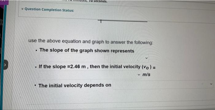 Solved In the Projectile experiment, the relation between | Chegg.com