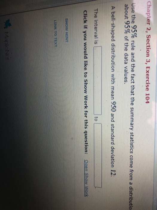Solved Chapter 2, Section 3, Exercise 101 Find and interpret | Chegg.com
