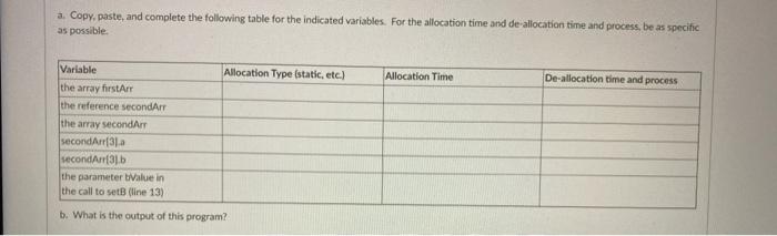 Solved Consider the following Java code. class First Class | Chegg.com