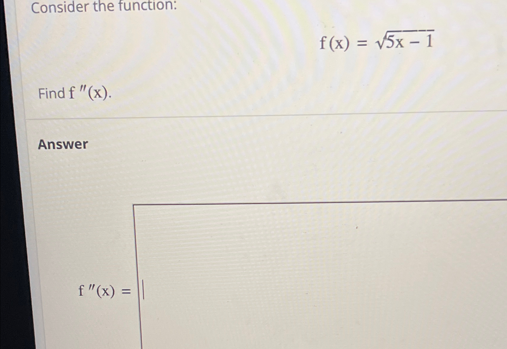 Solved Consider the function:f(x)=5x-12Find | Chegg.com