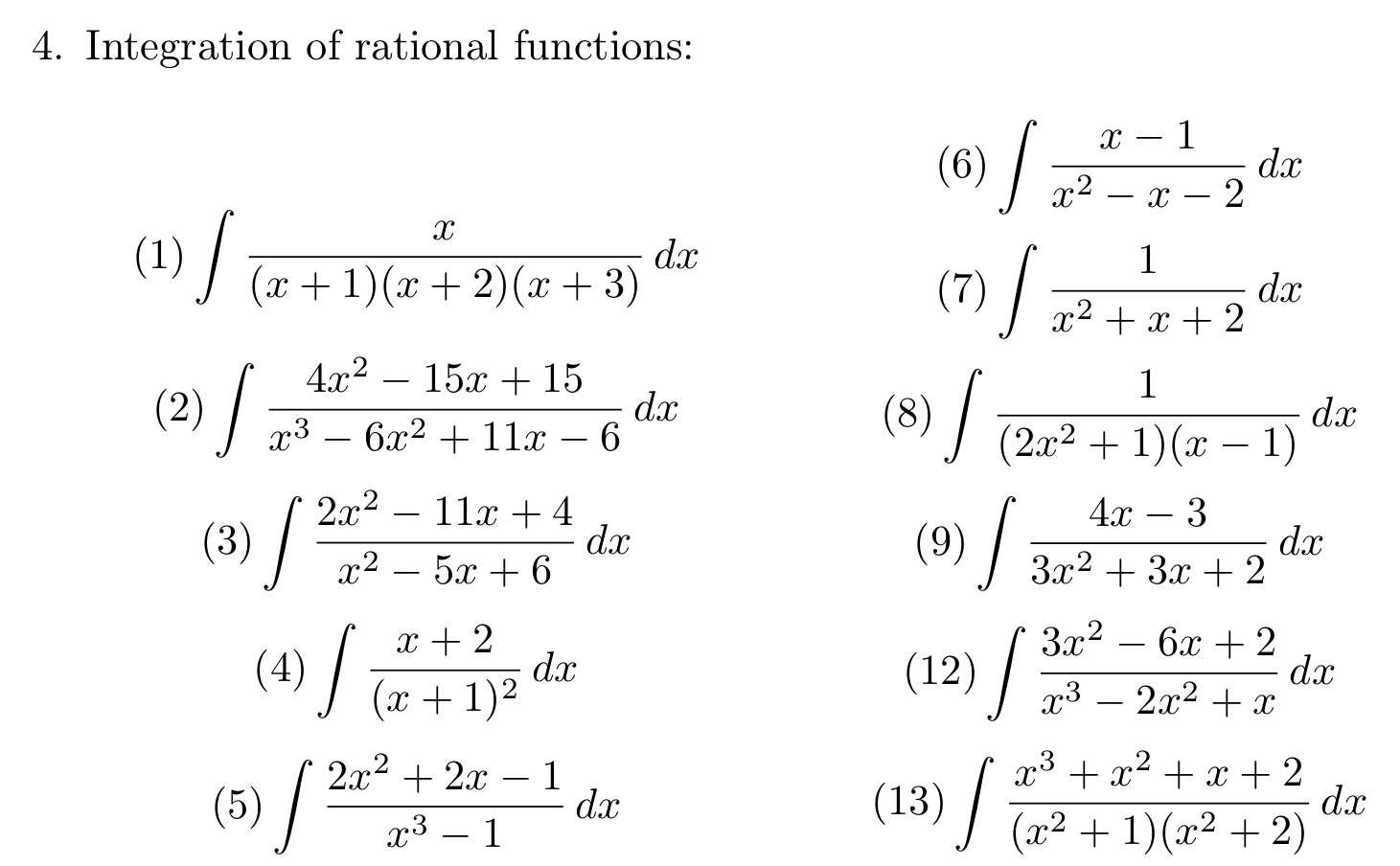 Solved Integration of rational | Chegg.com