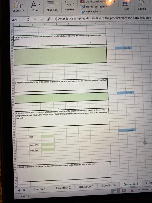 Solved Formats Ideas Cells Number Clipboard Font Alignment | Chegg.com