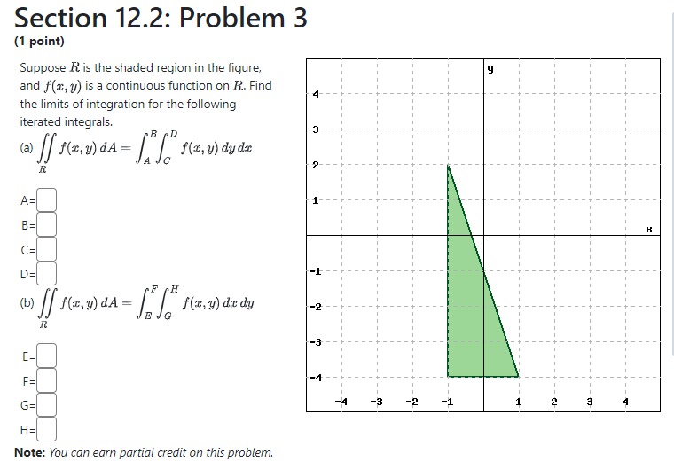 Solved Section 12.2: Problem 3(1 ﻿point)Suppose R ﻿is the | Chegg.com