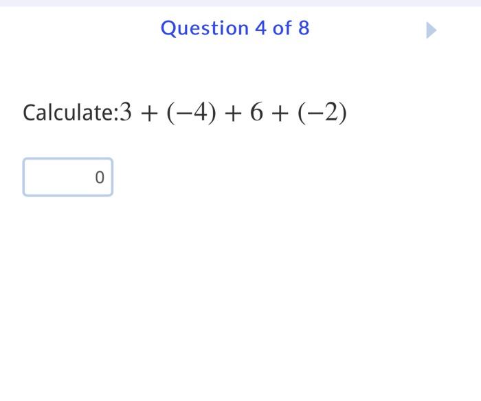 Solved :3+(−4)+6+(−2) | Chegg.com