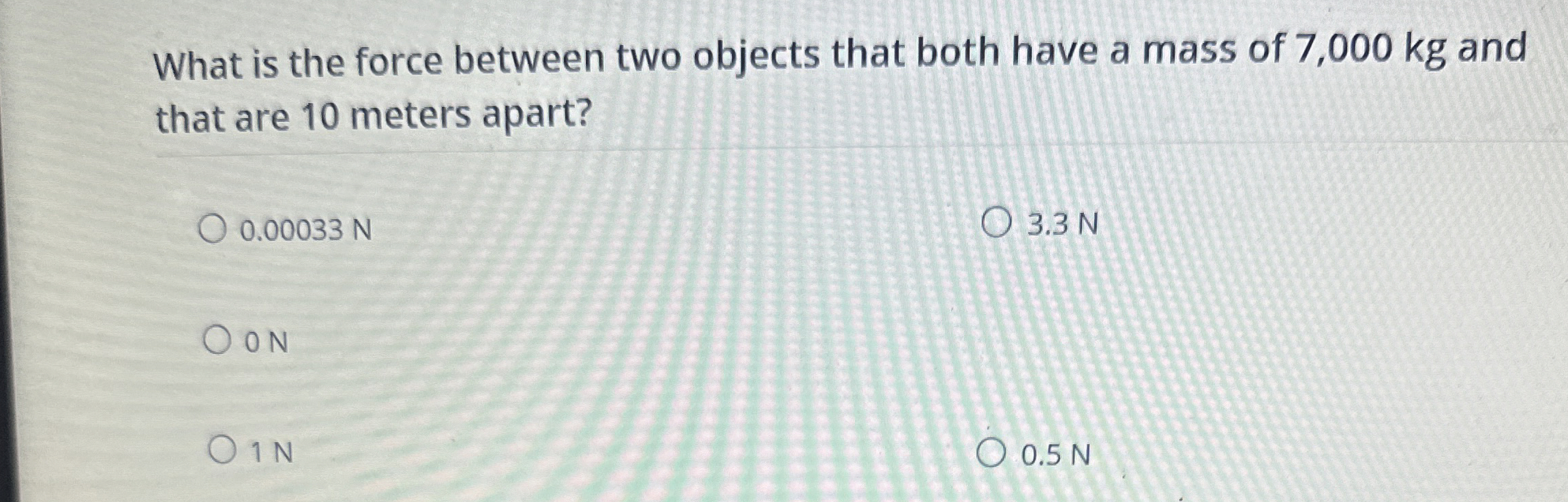 Solved What is the force between two objects that both have | Chegg.com
