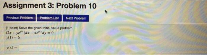 Solved Assignment 3 Problem 10 Previous Problem Problem 9548