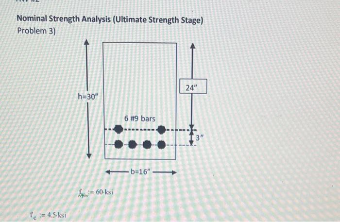 Solved Nominal Strength Analysis (Ultimate Strength Stage) | Chegg.com