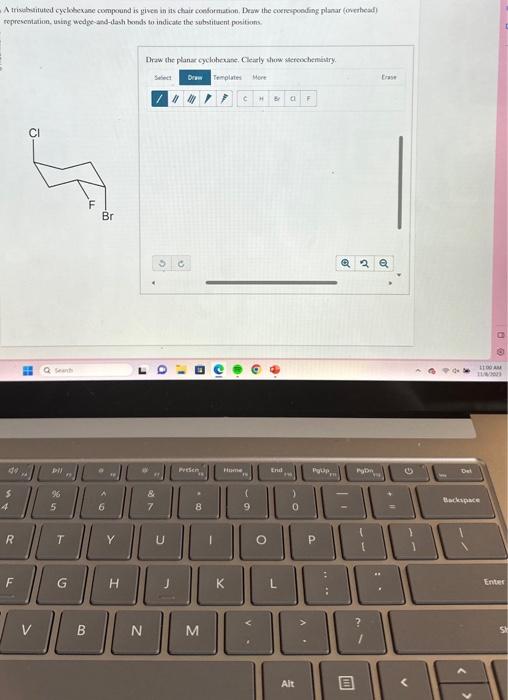 Solved A trisubstituted cyclohexane compound is given in its | Chegg.com