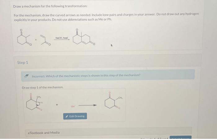 Solved Draw a mechanism for the following transformation: | Chegg.com