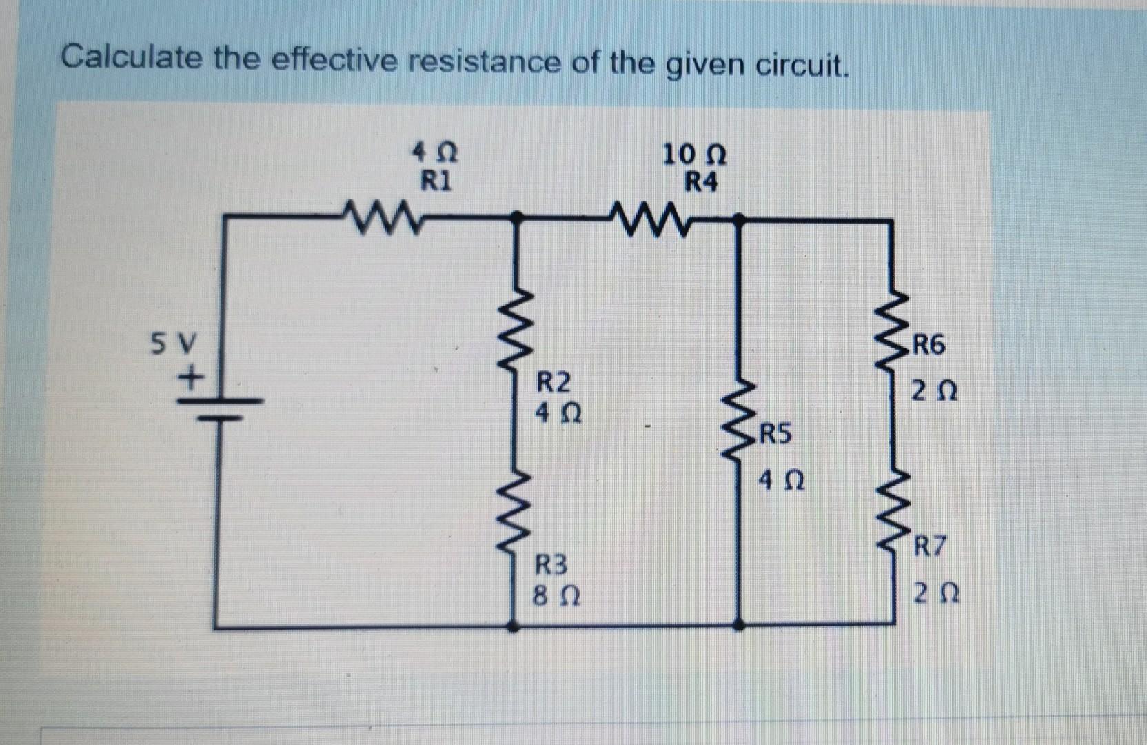 Solved Calculate the effective resistance of the given | Chegg.com