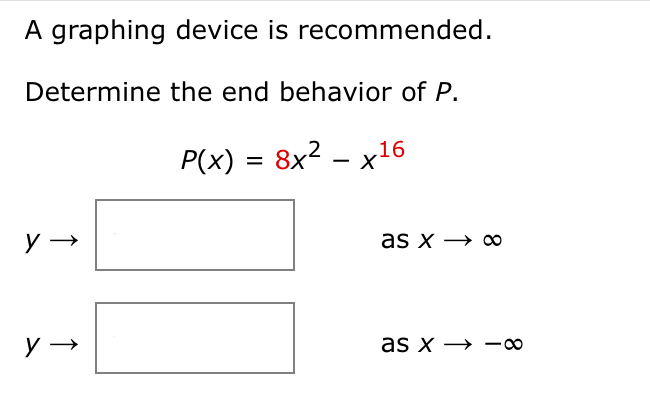 Solved A graphing device is recommended.Determine the end | Chegg.com