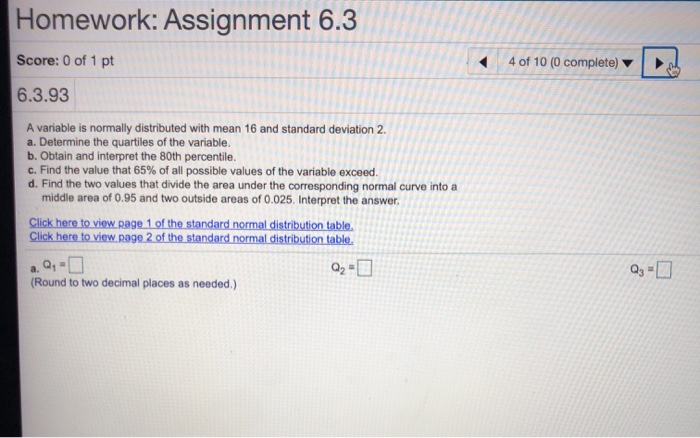 Solved Homework Assignment 6 3 Score 0 Of 1 Pt 4 Of 10 0