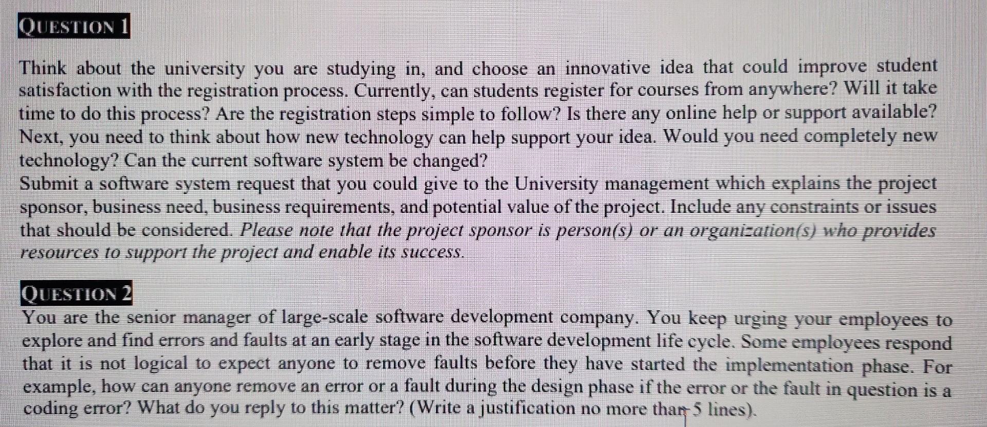 Think about the university you are studying in, and | Chegg.com