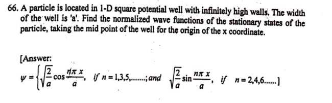Solved A particle is located in 1-D square potential well | Chegg.com