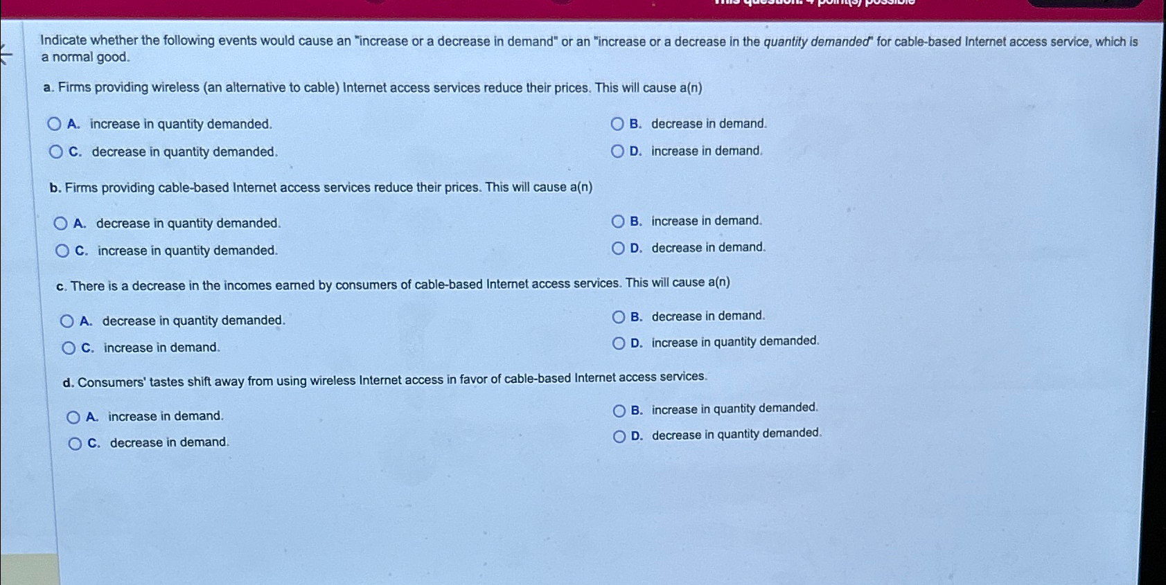 Solved Indicate whether the following events would cause an | Chegg.com