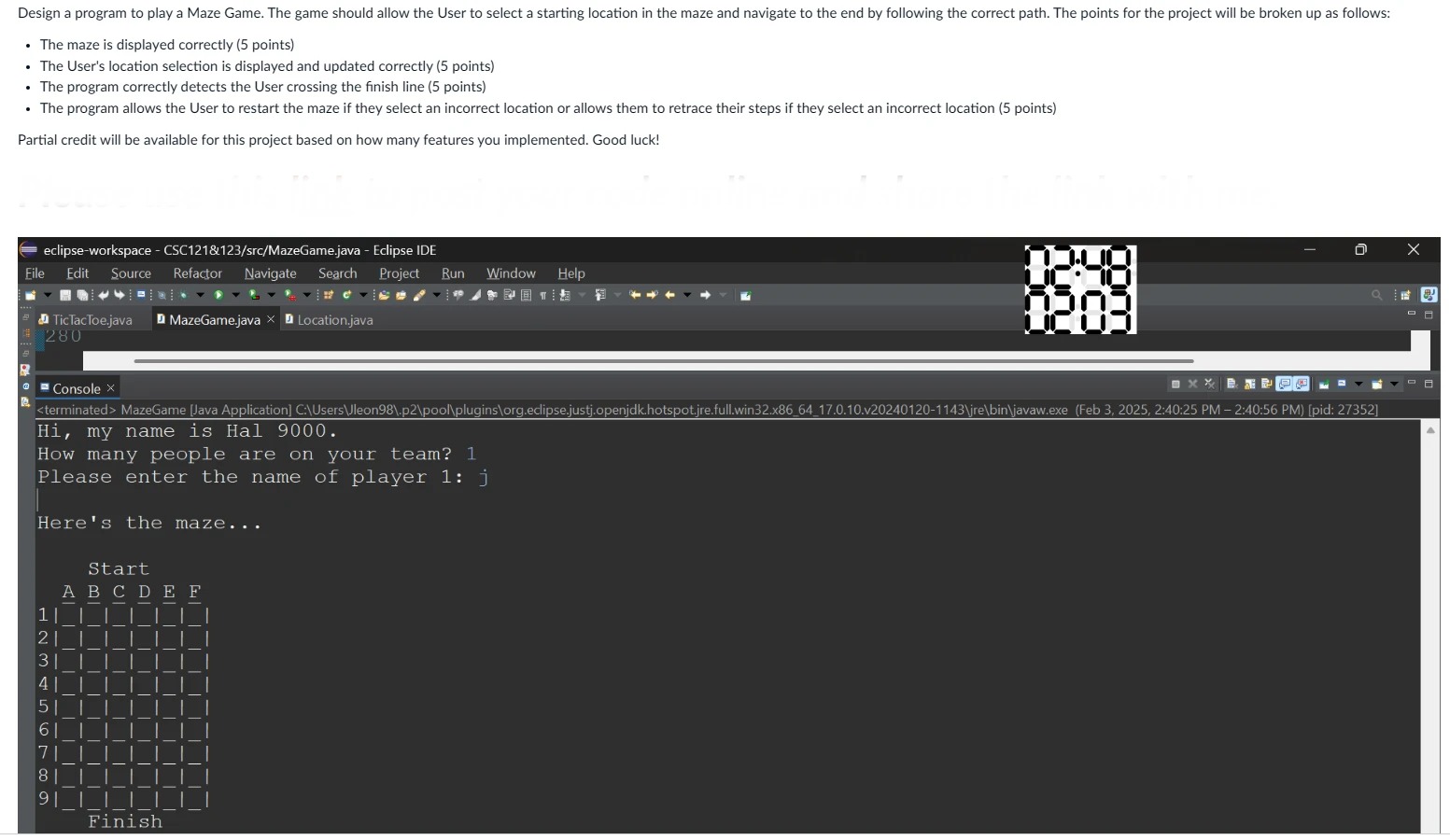 Solved For Java we are asked to us Eclipse for Java | Chegg.com