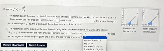 Solved Suppose f(x)=12x2 a. The rectangles in the graph on | Chegg.com