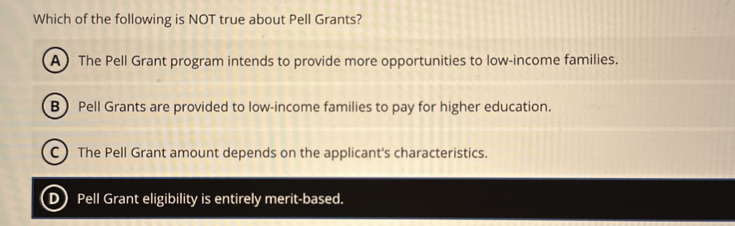 Solved Which of the following is NOT true about Pell | Chegg.com