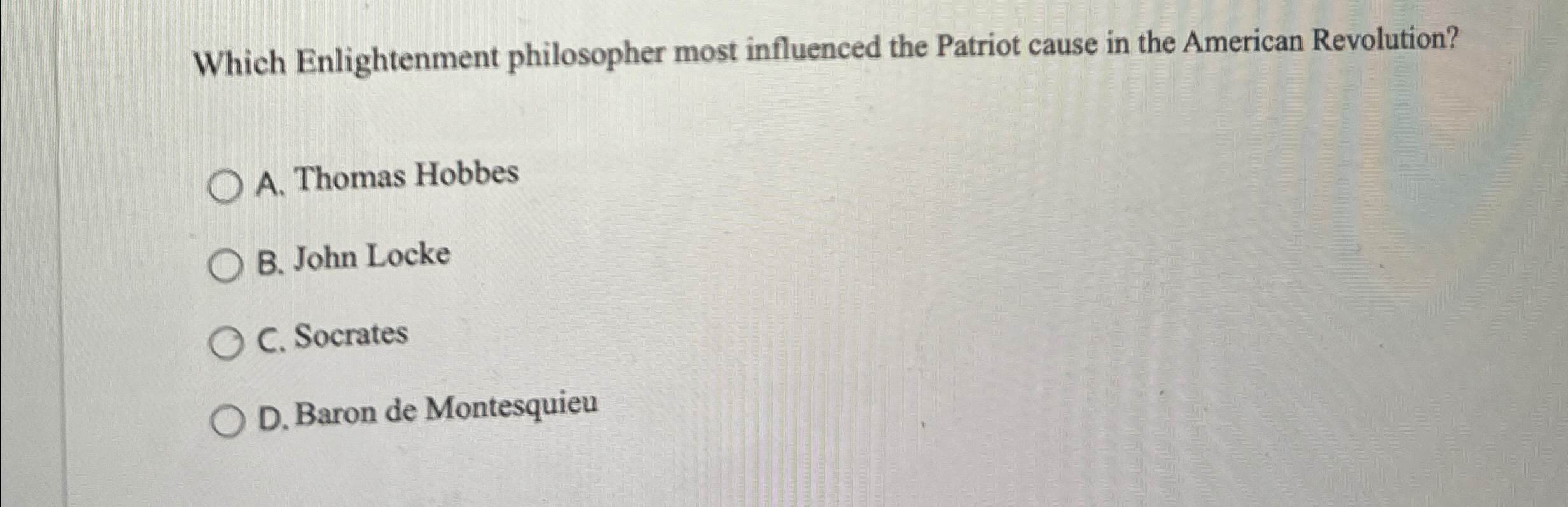 Solved Which Enlightenment philosopher most influenced the | Chegg.com