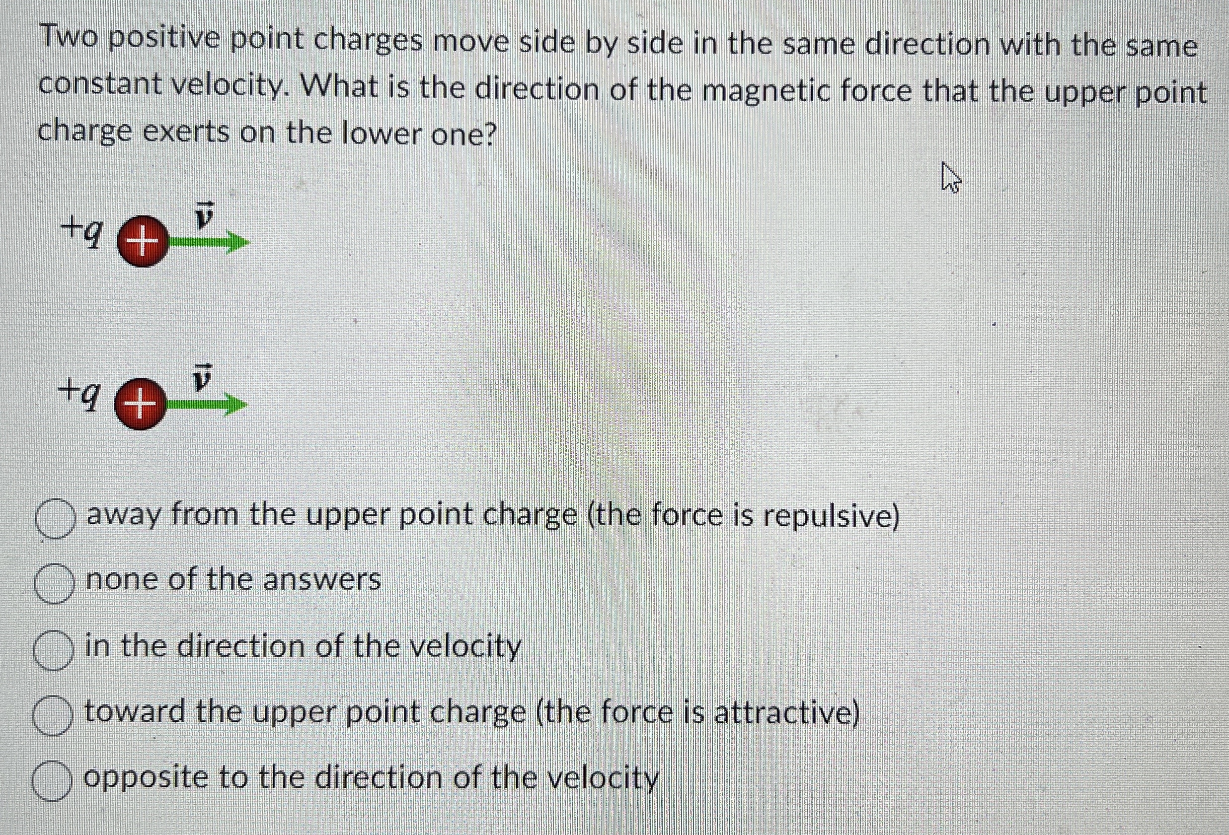 Solved Two positive point charges move side by side in the | Chegg.com