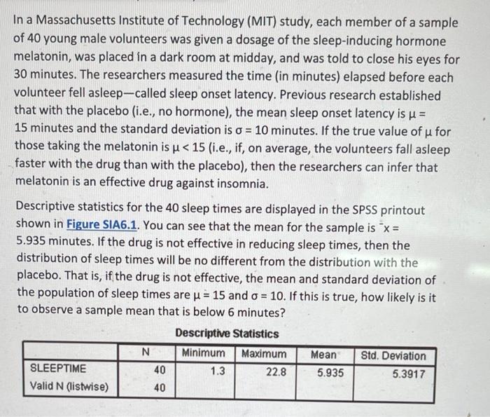 Solved In a Massachusetts Institute of Technology (MIT) | Chegg.com