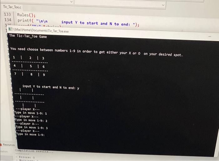 Solved c programing language Tic Tac Toe check for win not | Chegg.com